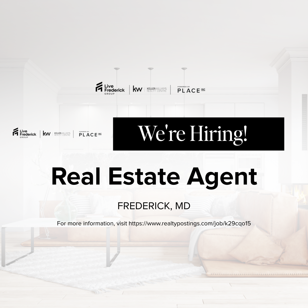 Live Frederick Group Opportunity: Real Estate Agent in Frederick, MD