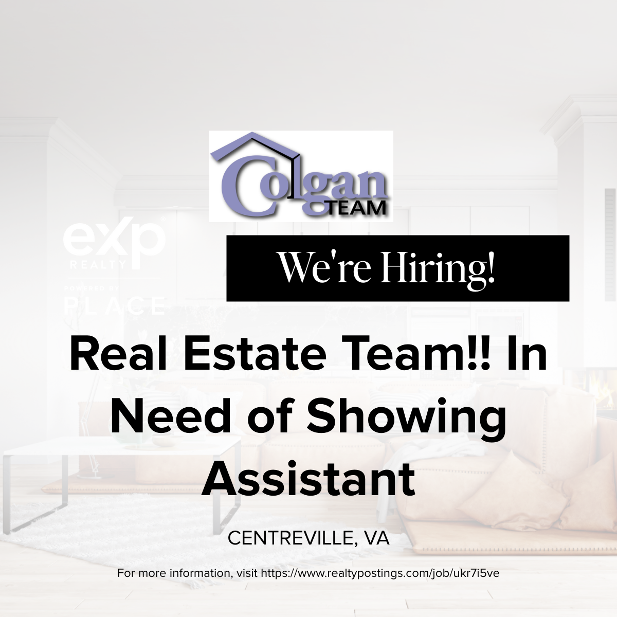 Chris Colgan Team Opportunity: Real Estate Team!! In Need of Showing ...